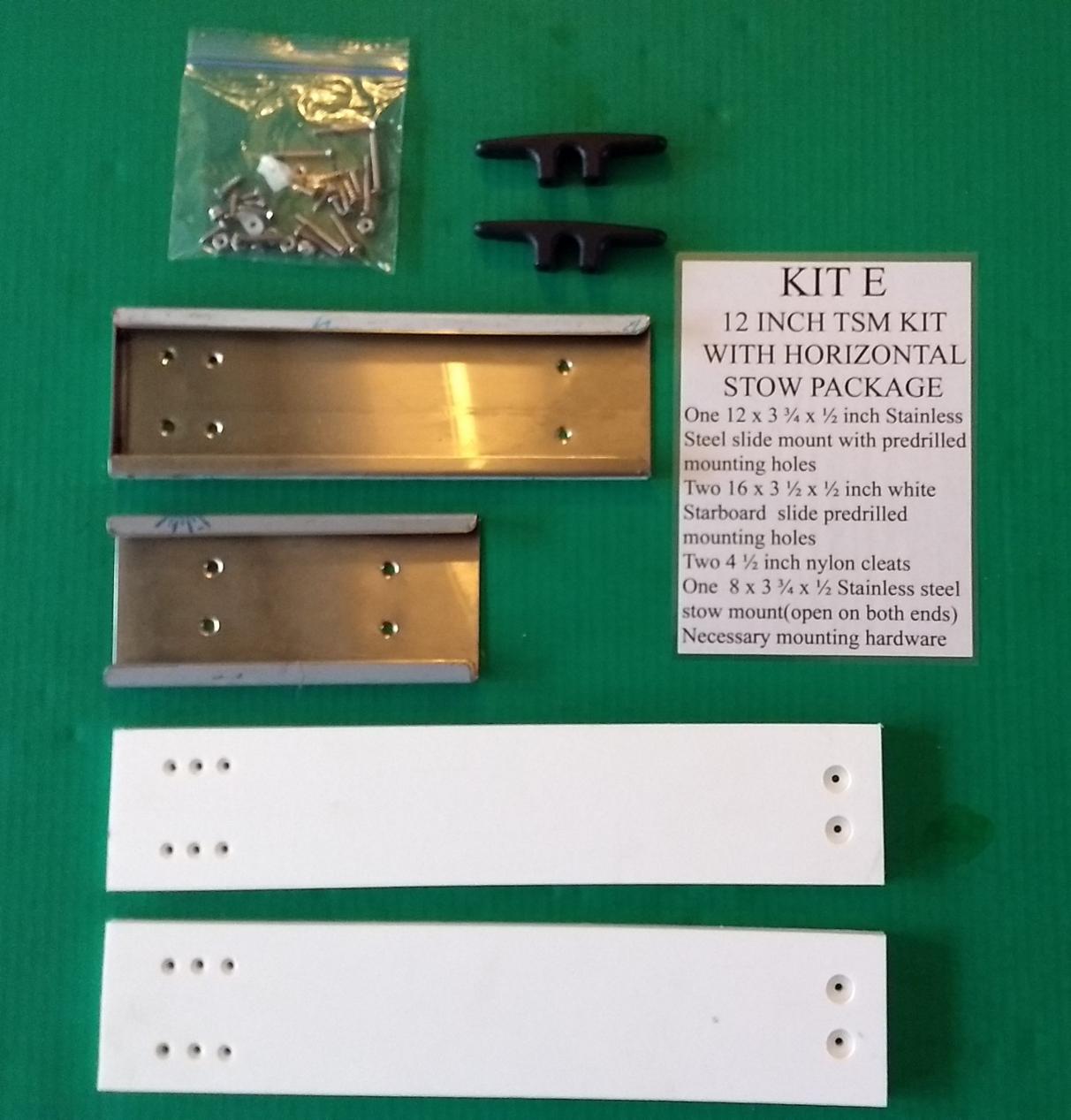 Kit E-12 inch Transducer Slide Mount with Horizontal Stow Mount ...